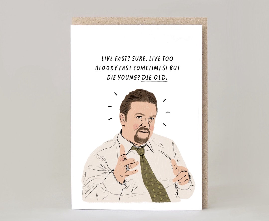 The Office UK David Brent Birthday Greetings Card Funny British Tv ...