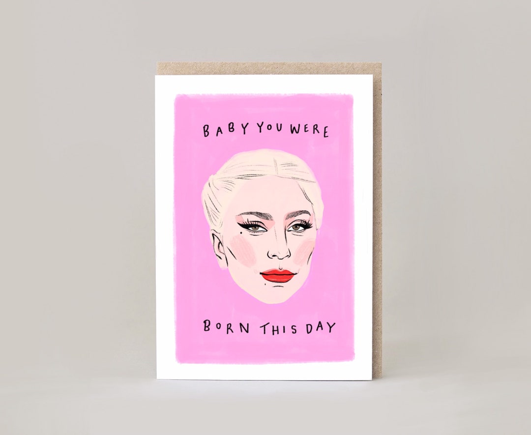 Lady Gaga Funny Birthday Card | Iconic Music Artist Pop Culture - Etsy
