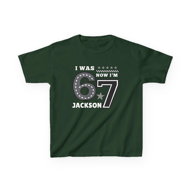 6 7 Custom Birthday Shirt I Was 6 Now I'm 7 Birthday Shirt Funny 7th B ...