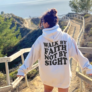 Walk by Faith Christian Hoodie Jesus Hoodie Aesthetic Hoodie Christian ...