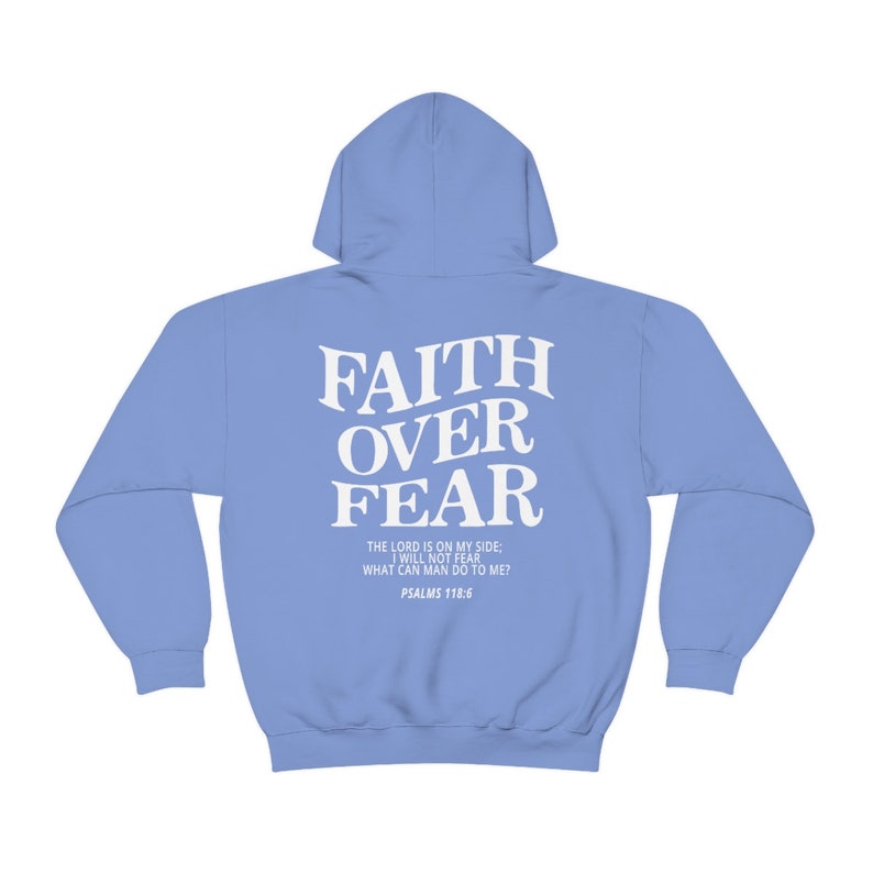 Faith Over Fear Jesus Hoodie Jesus Apparel Christian Hoodie Christian ...