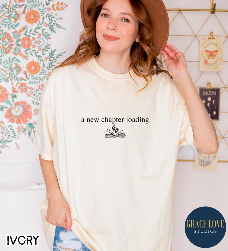 A New Chapter Loading Book Lover Pregnancy Announcement Shirt ...