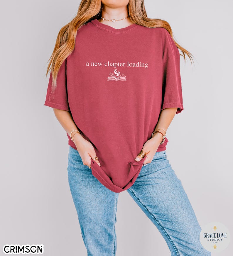A New Chapter Loading Book Lover Pregnancy Announcement Shirt ...