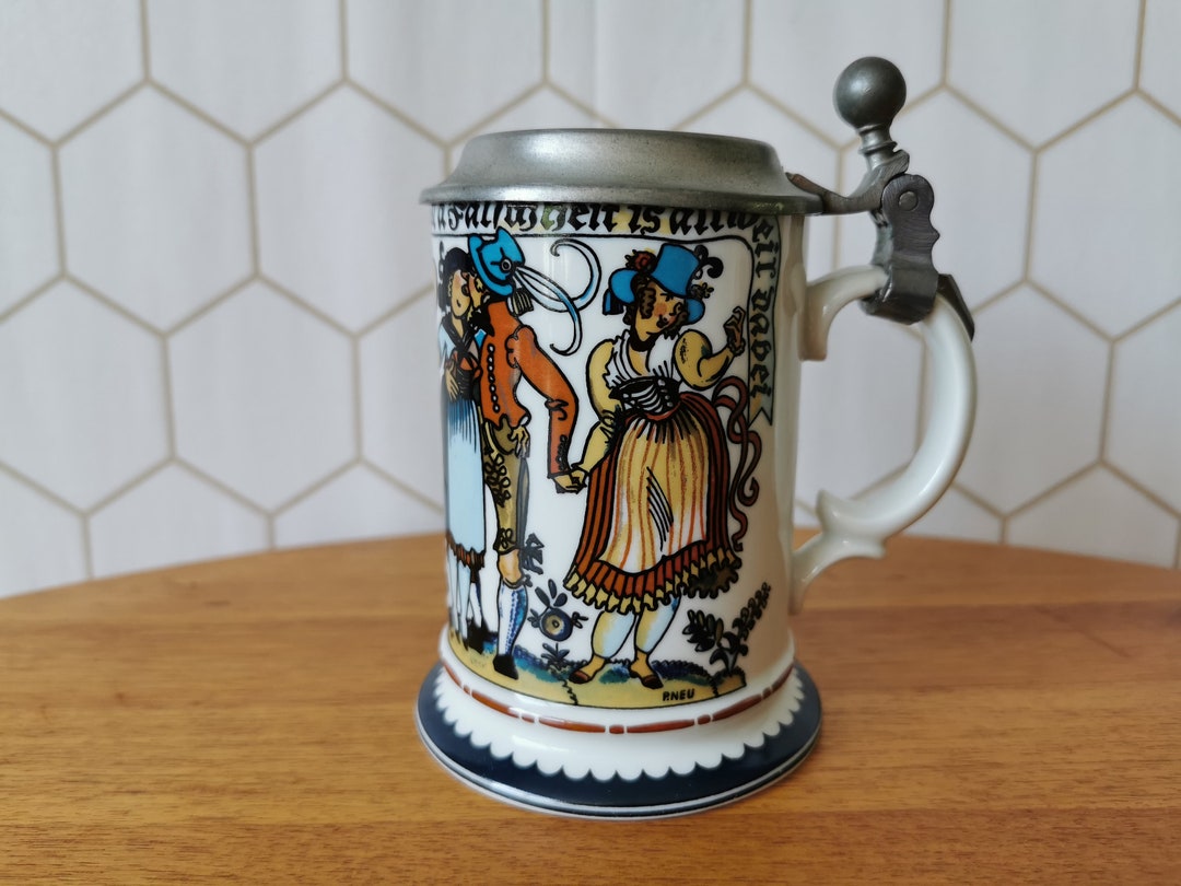 Erbo Zinn Beer Mug With a Nice Decoration - Etsy