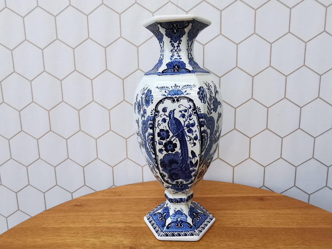 Royal Sphinx by Boch, Delft Blue Vase. Made in Holland - Etsy
