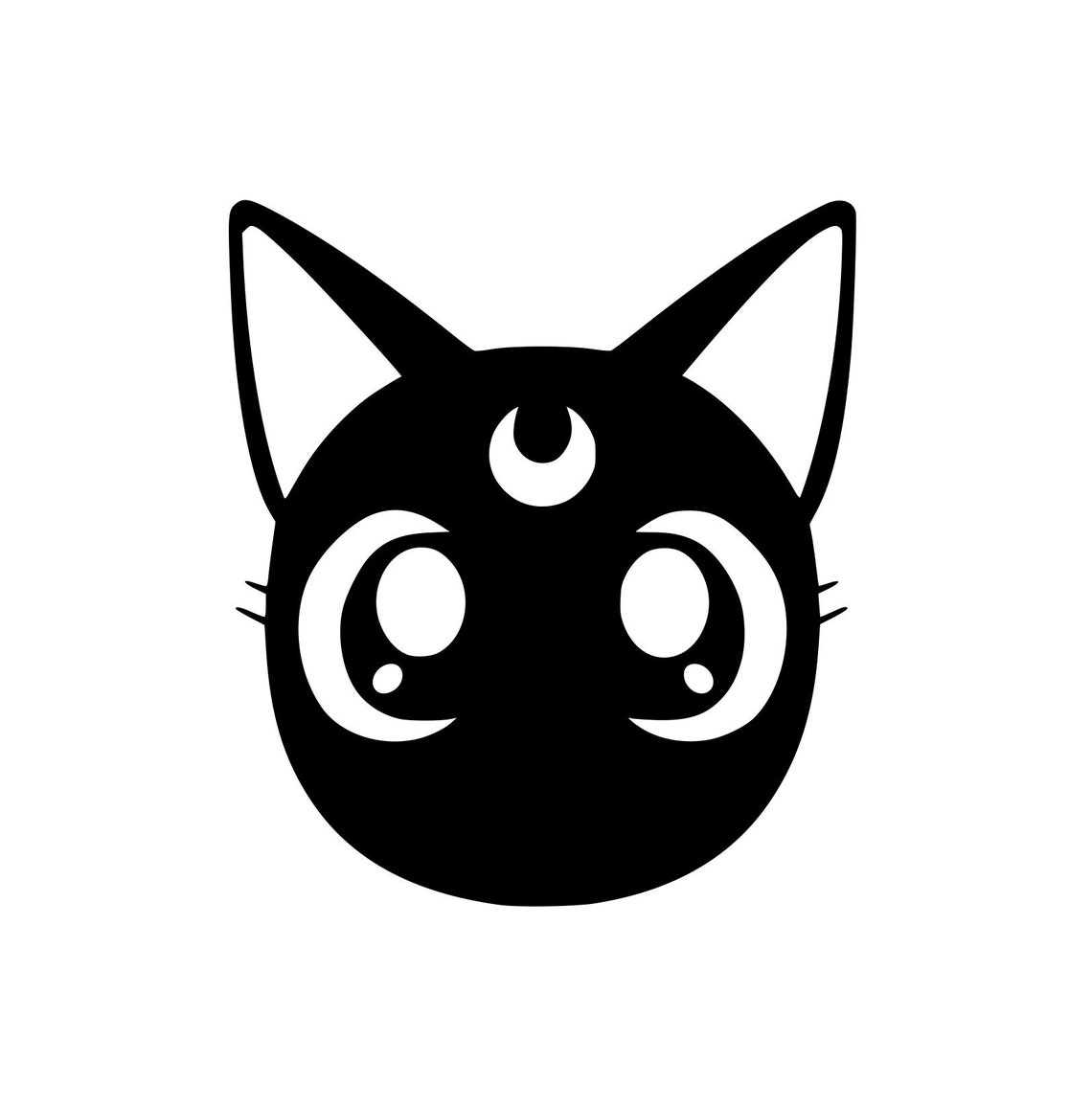 12x Sailor Moon Luna Cat Vinyl Stickers Decals 5 Cm X 5 Cm. | Etsy