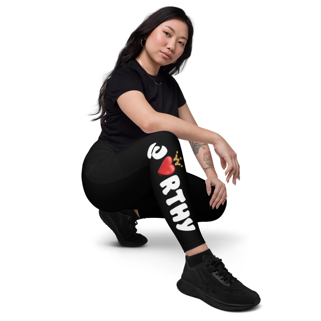 The WORTHY Line Crossover Leggings With Pockets - Etsy