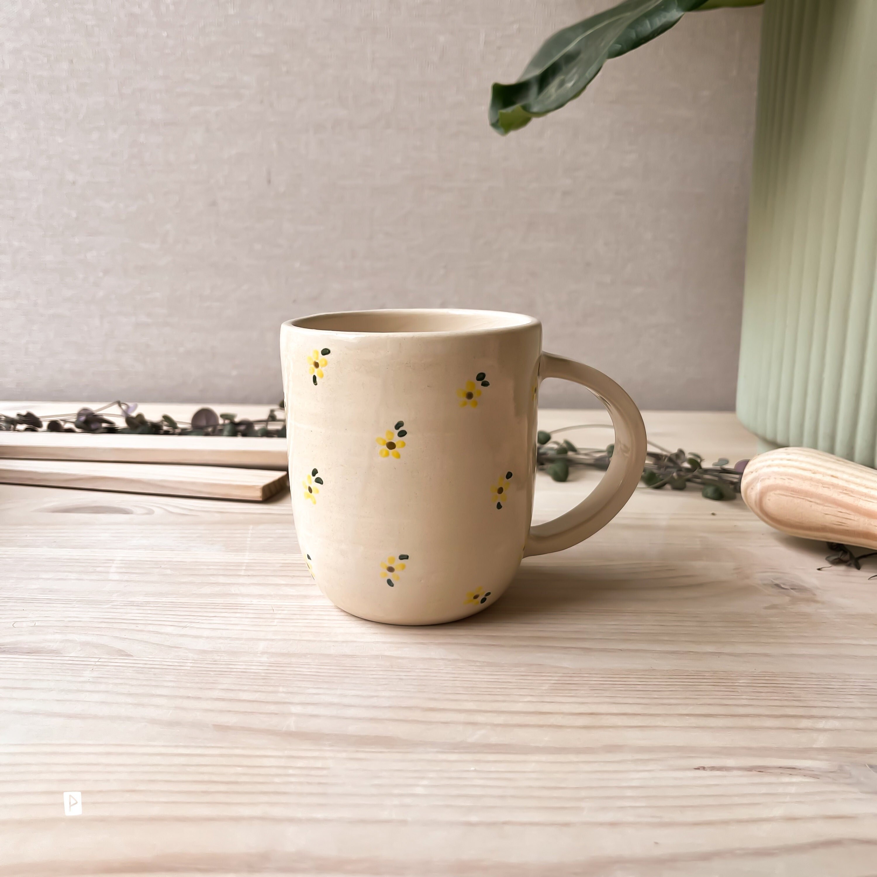 Mug With Flowers Handmade Ceramic Mug Coffee Mug - Etsy