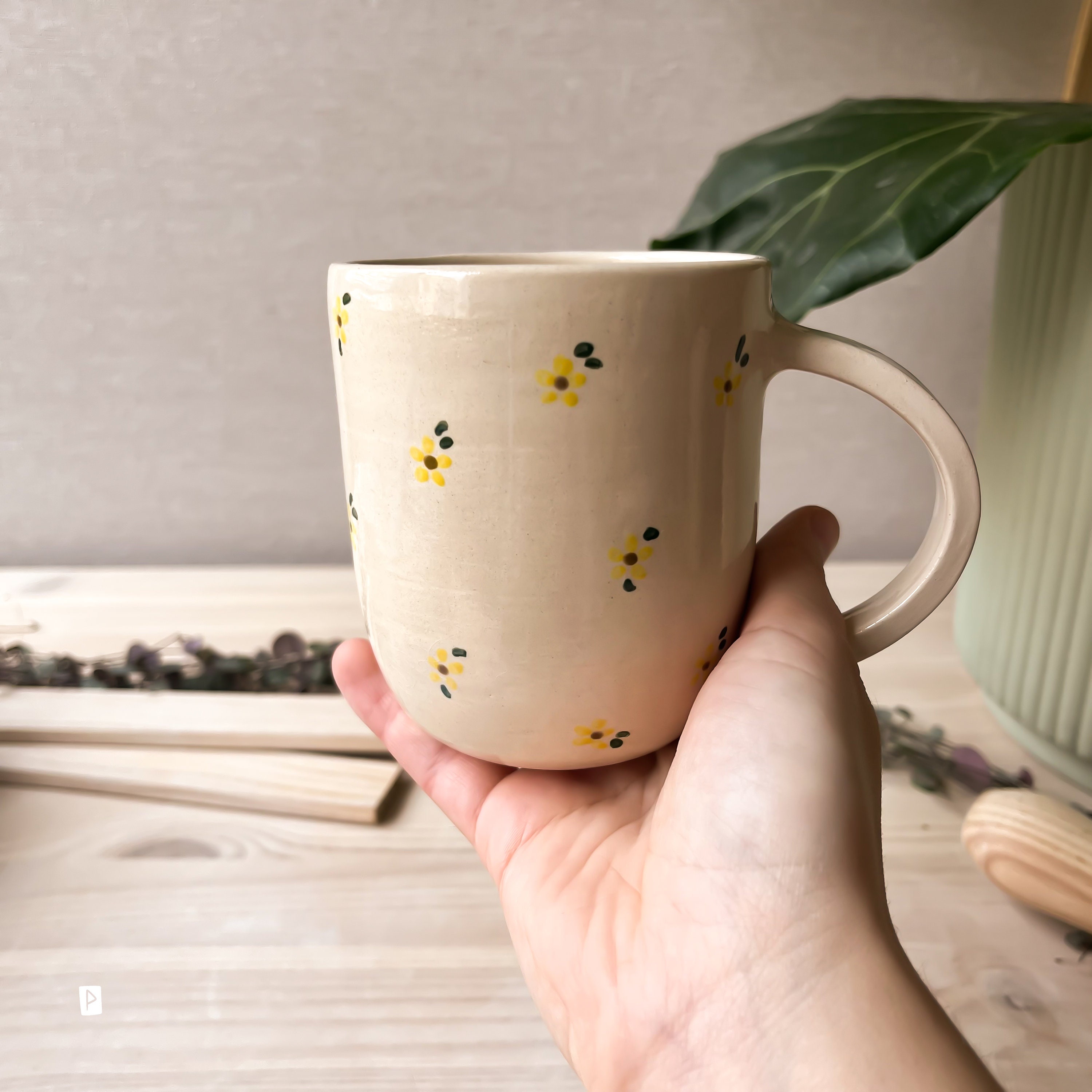 Mug With Flowers Handmade Ceramic Mug Coffee Mug - Etsy
