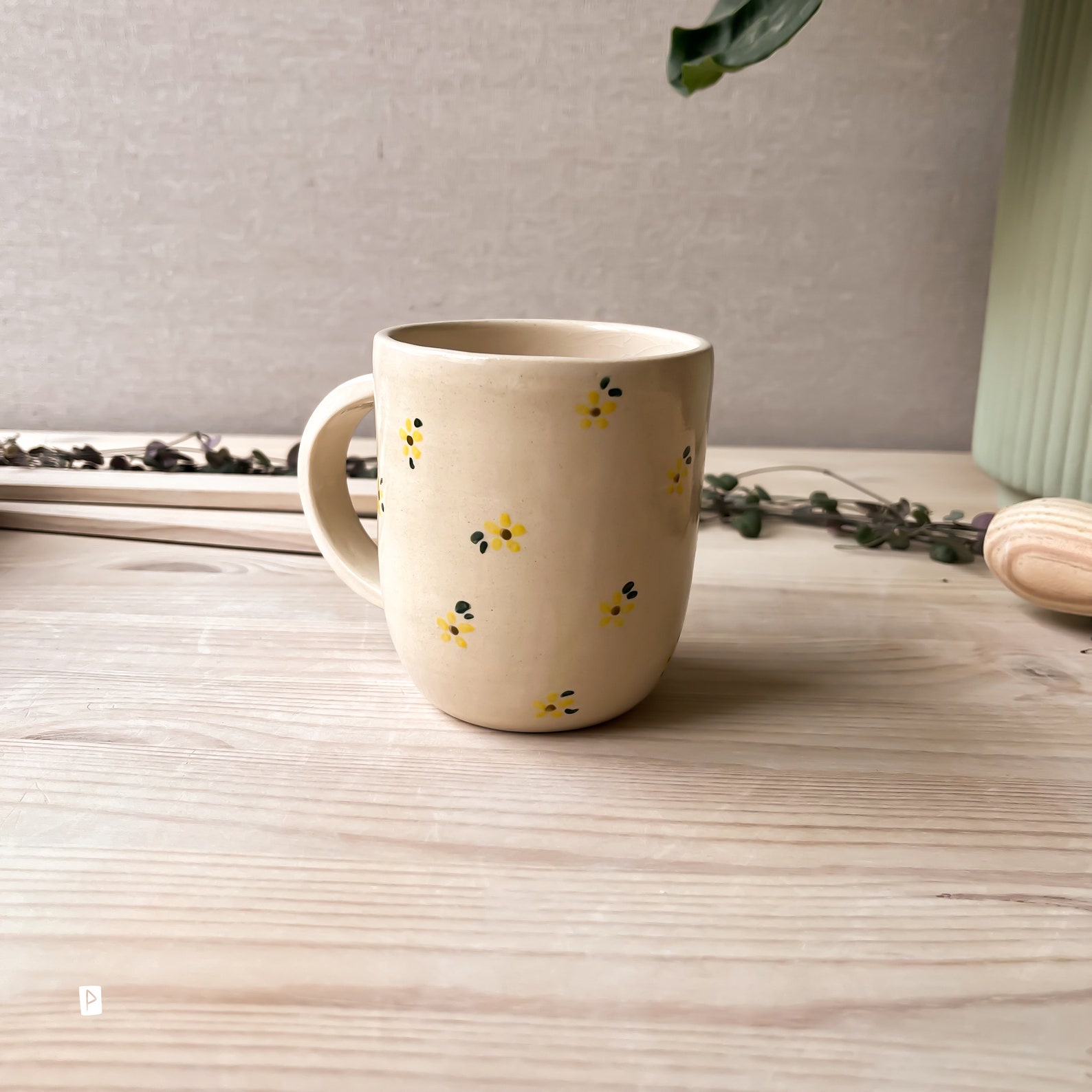 Mug With Flowers Handmade Ceramic Mug Coffee Mug - Etsy