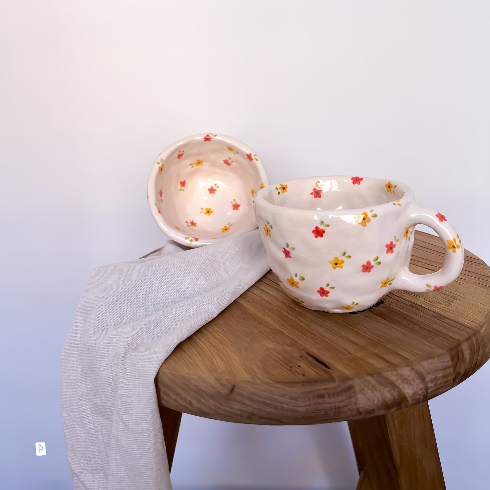 Flowers Mug Handmade Coffee Mug Ceramic Mug - Etsy