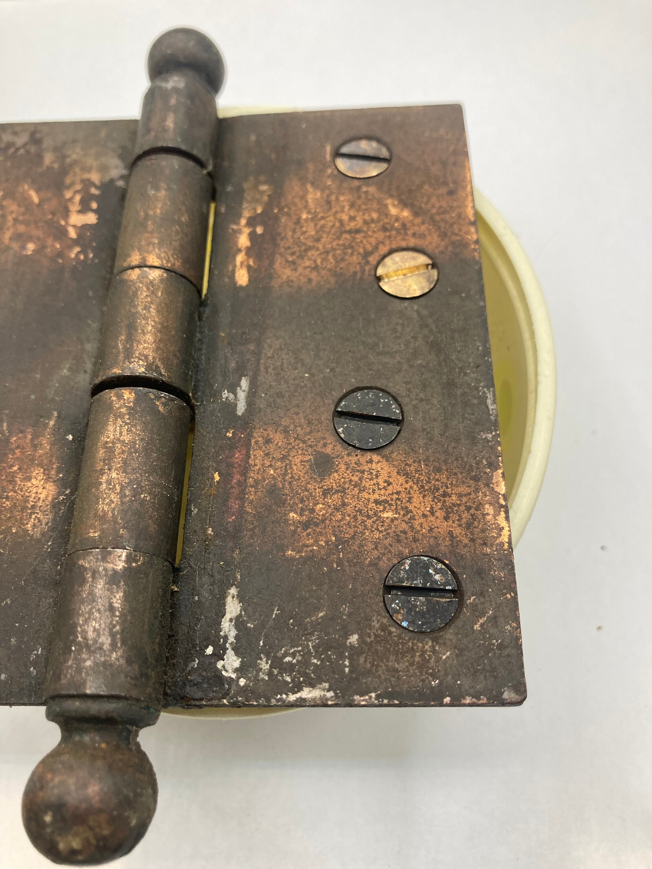 10 X 7/8 Vintage Copper Brass Screws (24) Slotted Flat Head Wood Screws ...