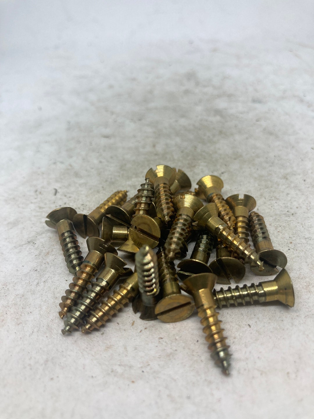 8 X 3/4 Vintage Rockford Brass Screws (24) Slotted Flat Head Wood Screws - Etsy