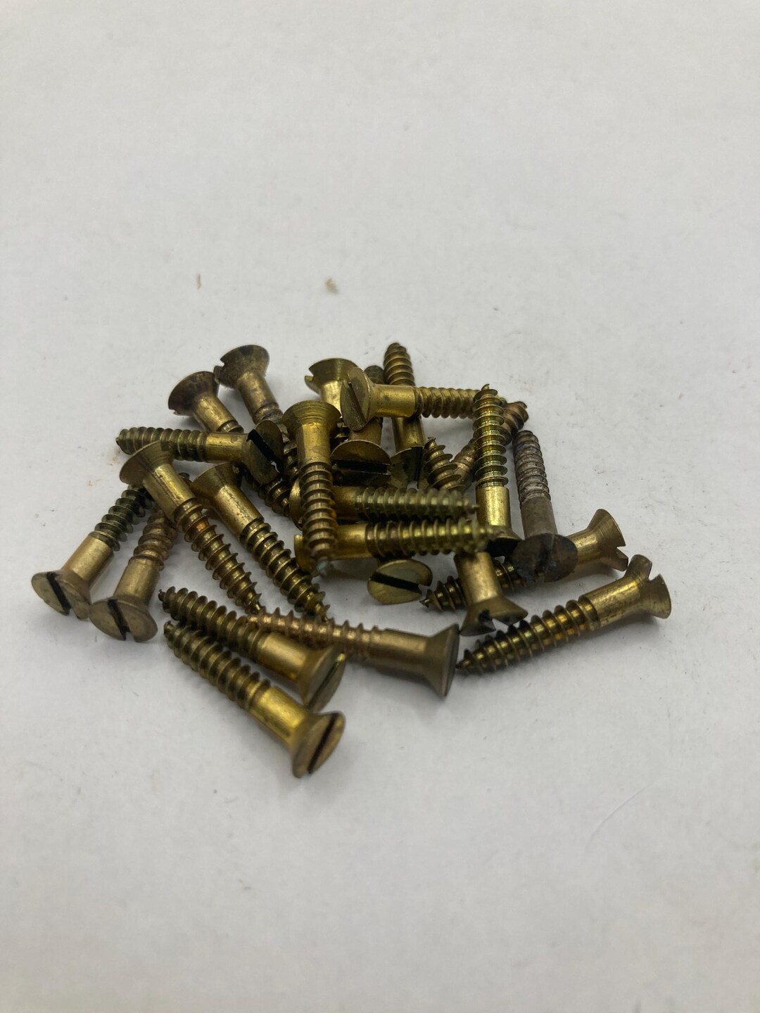 5 X 3/4 Vintage Corbin Brass Screws (24) Slotted Flat Head Wood Screws - Etsy