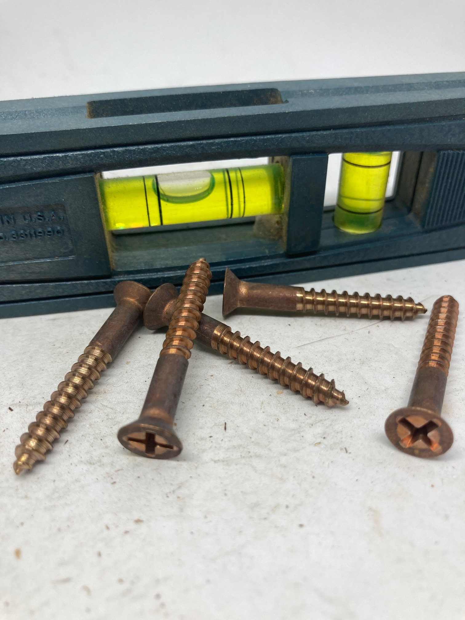 10 X 1 1/2 Vintage Reed and Prince Silicon Bronze Screws (24) Flat Head ...