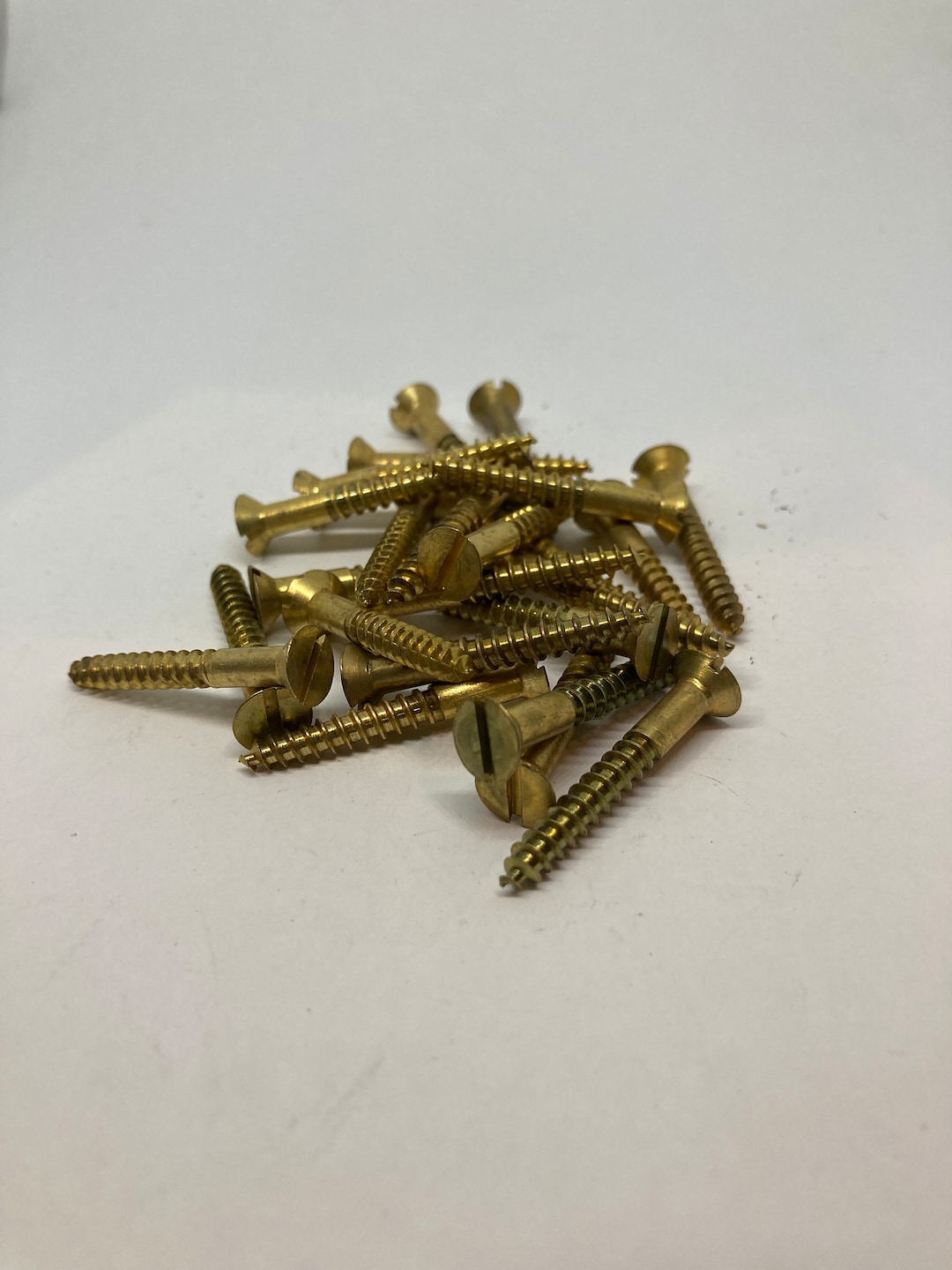 8 X 1 1/4 Vintage Stelco Brass Screws (24) Slotted Flat Head Wood Screws - Etsy