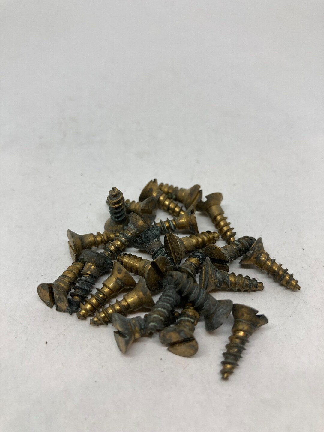 6 X 1/2 Vintage National Lock Brass Screws (24) Slotted Flat Head Wood Screws - Etsy