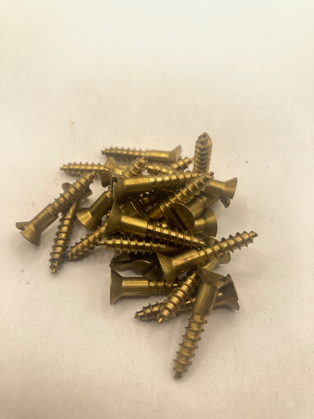 9 X 1 Vintage Detroit Bolt Brass Screws (24) Slotted Flat Head Wood Screws - Etsy