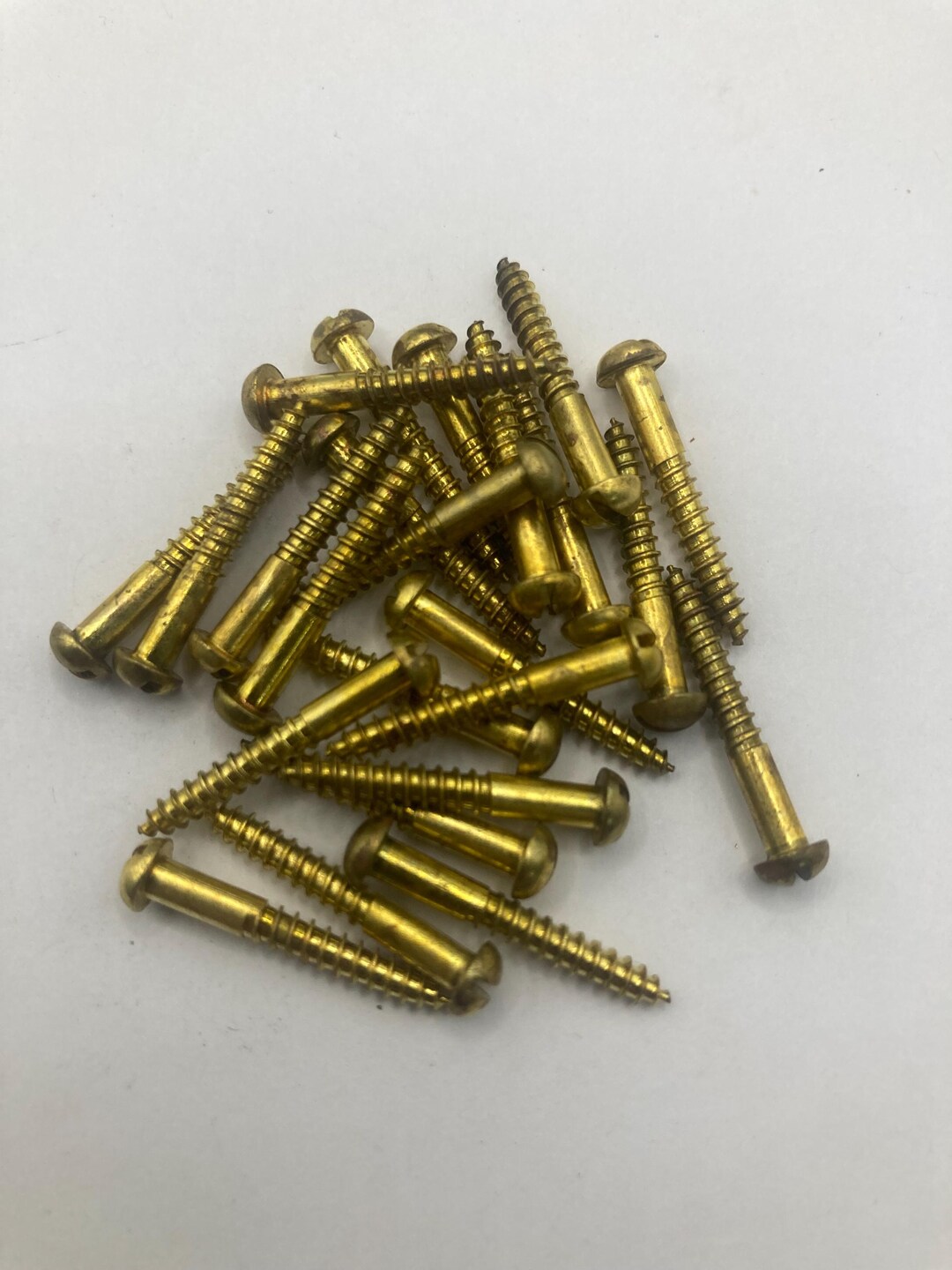 4 X 7/8 Vintage American Screws (24) Slotted Round Head Wood Screws - Etsy