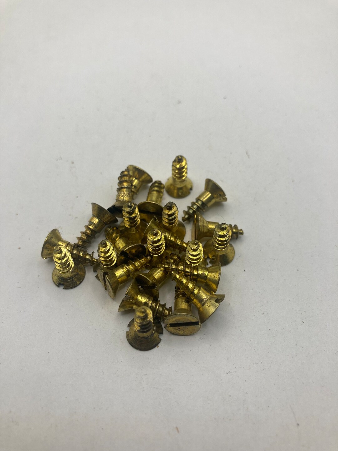 8 X 1/2 Vintage Continental Brass Screws (24) Slotted Flat Head Wood Screws - Etsy