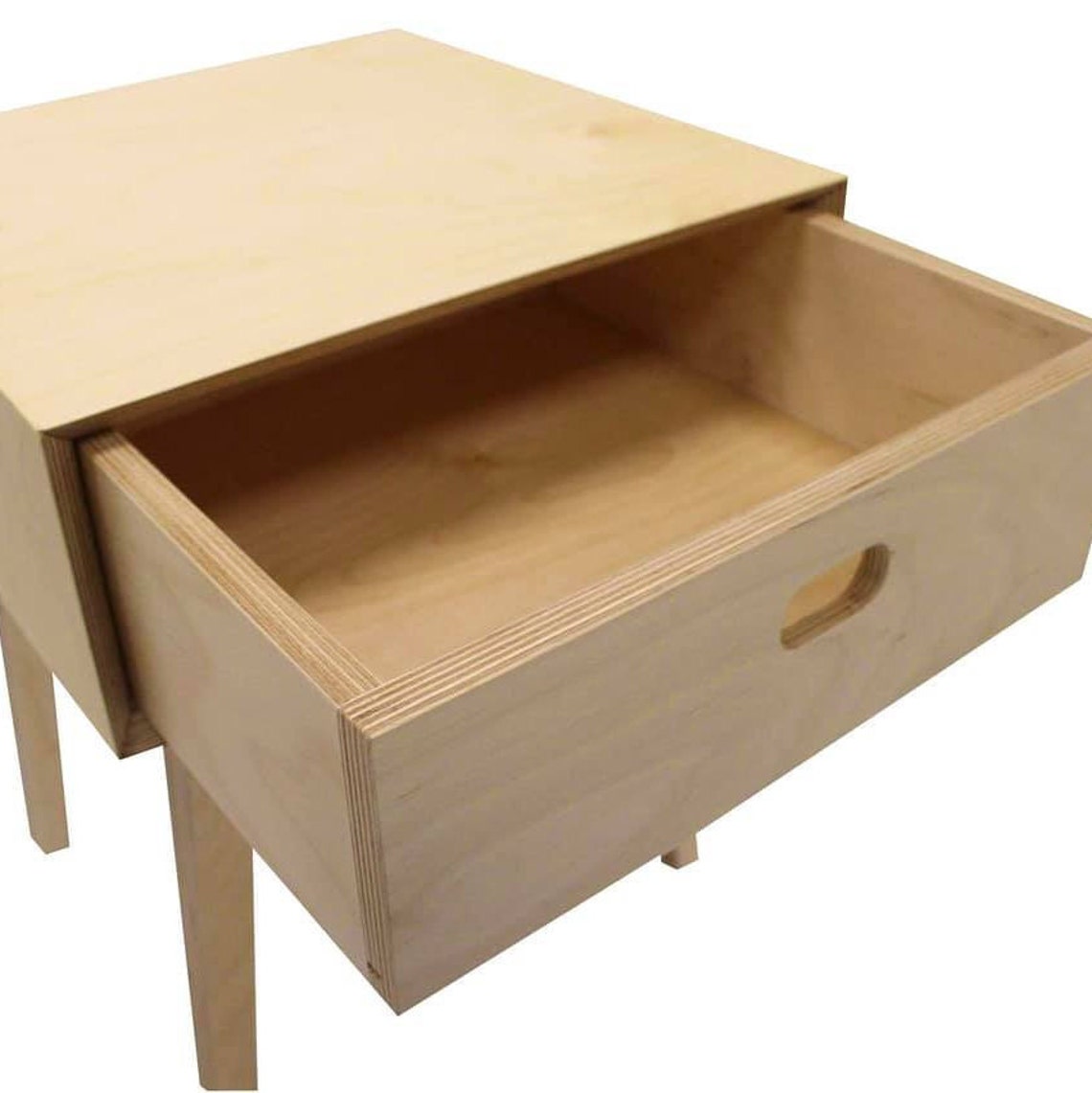 Bedside Table in Birch Multilayer 15 Mm, Wood Color. - Etsy UK