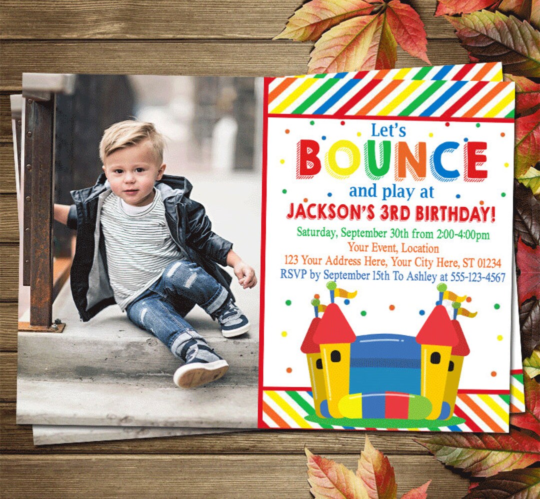 Printable Bouncy Castle Birthday Party Invitation - Etsy