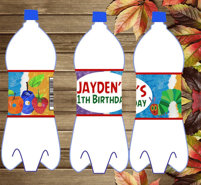 Printable Hungry Caterpillar Bottle Labels - Etsy