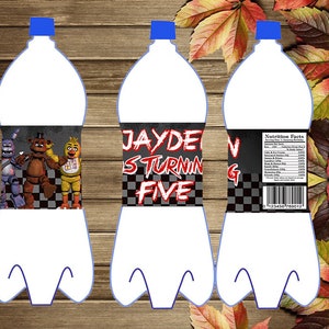Printable Five Night at Freddy's Bottle Labels - Etsy