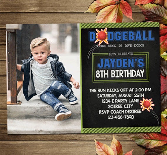 Printable Dodgeball Birthday Party Invitation - Etsy Canada