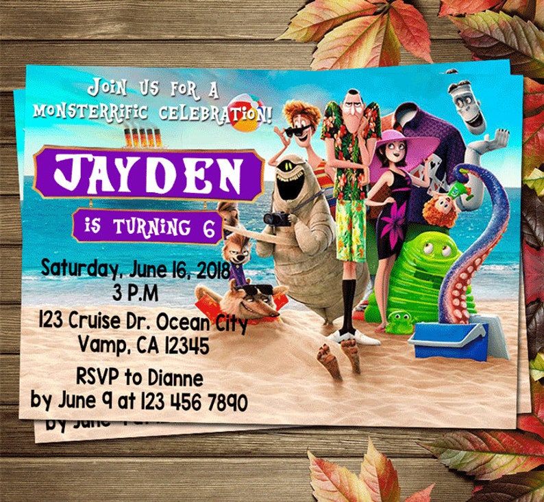 Printable Hotel Transylvania Birthday Party Invitation - Etsy