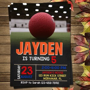 Printable Dodgeball Birthday Party Invitation - Etsy