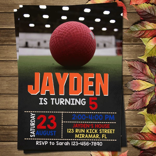 Dodgeball Invitation - Etsy
