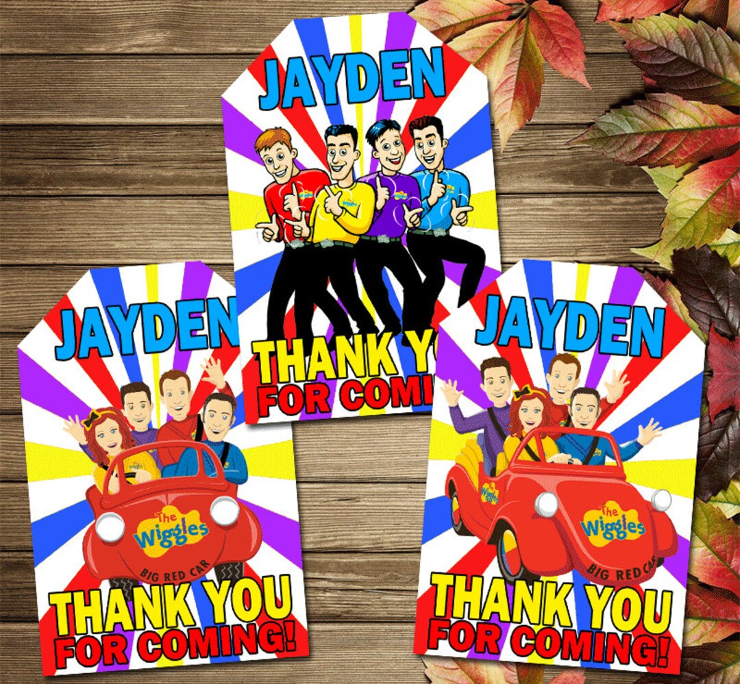 Printable the Wiggles Thank You Tag - Etsy