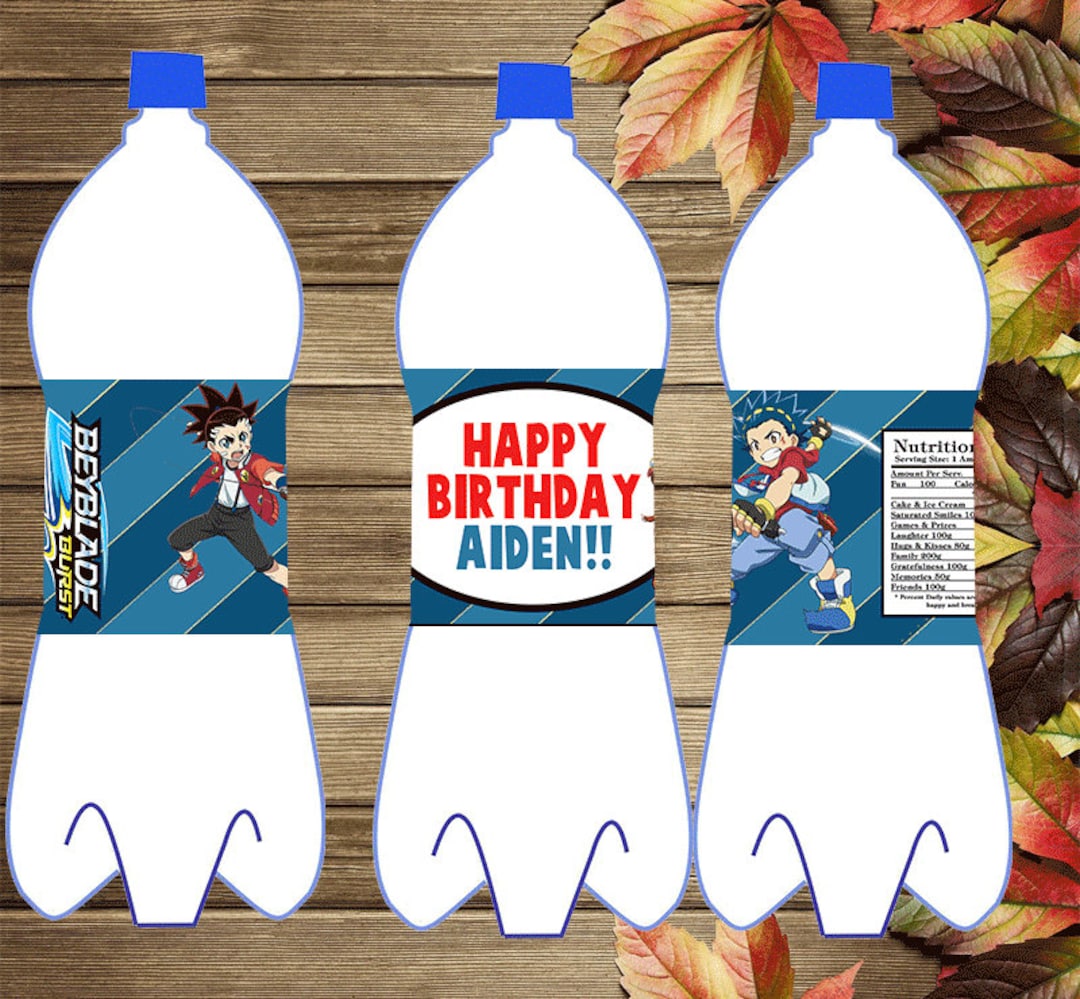 Printable Beyblade Bottle Labels - Etsy