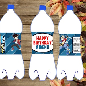 Printable Beyblade Bottle Labels - Etsy