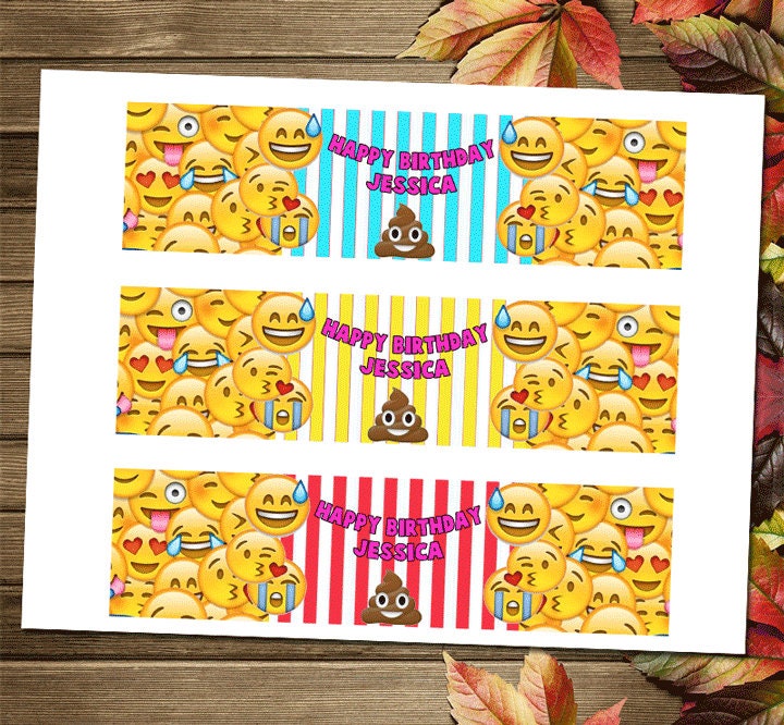 Printable Emoji Bottle Labels - Etsy