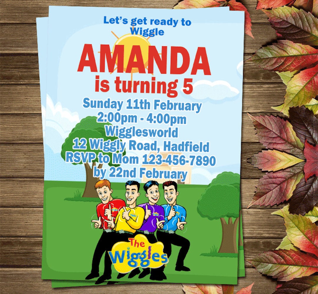 Printable the Wiggles Birthday Party Invitation - Etsy