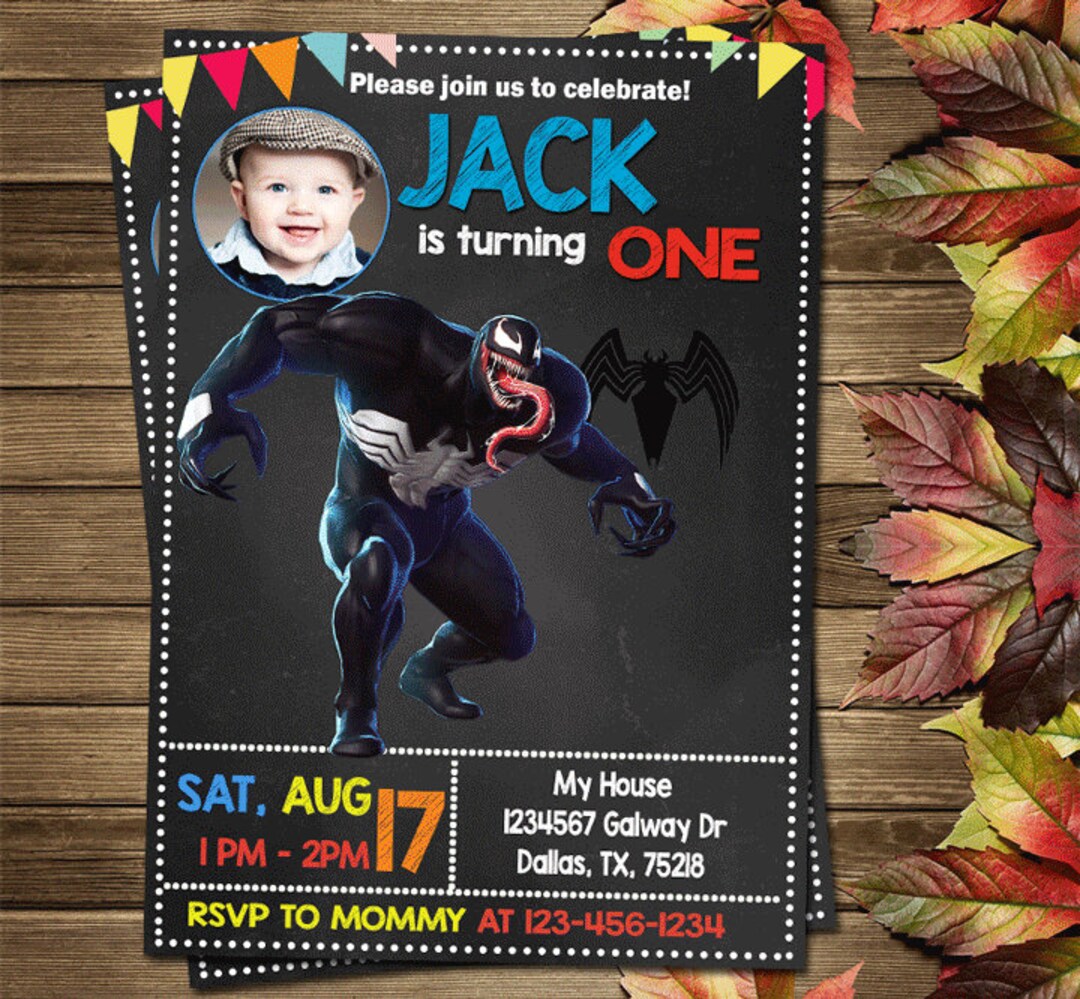 Printable Venom Birthday Party Invitation - Etsy