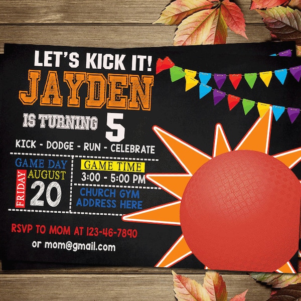 Dodgeball Invitation - Etsy