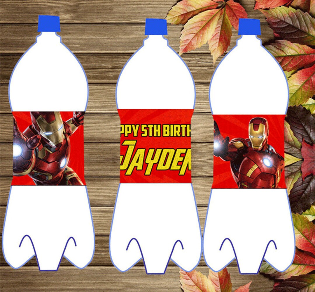 Printable Iron Man Bottle Labels - Etsy