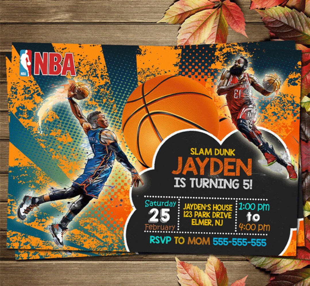 Invitación imprimible de fiesta de cumpleaños de baloncesto - Etsy España