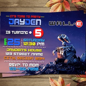 Printable Wall-e Birthday Party Invitation - Etsy
