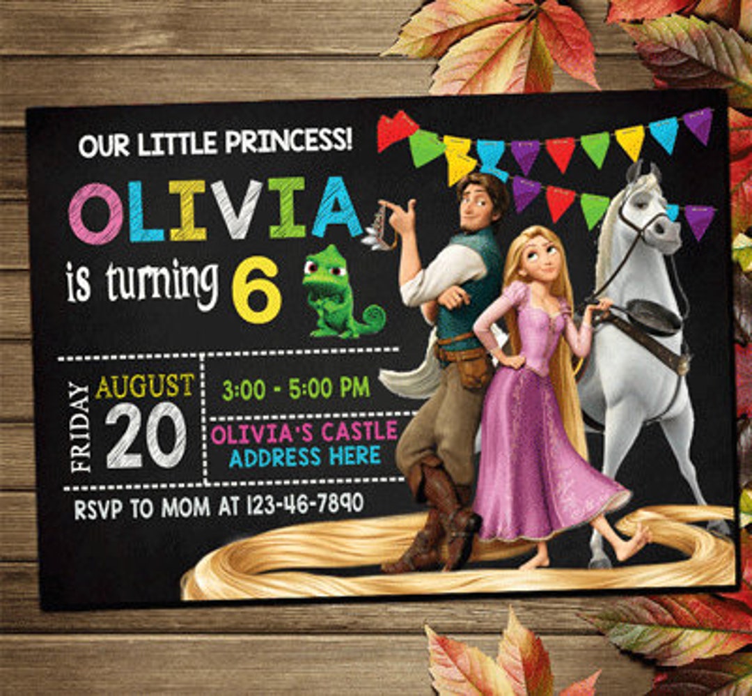 Printable Tangled Rapunzel Birthday Party Invitation - Etsy