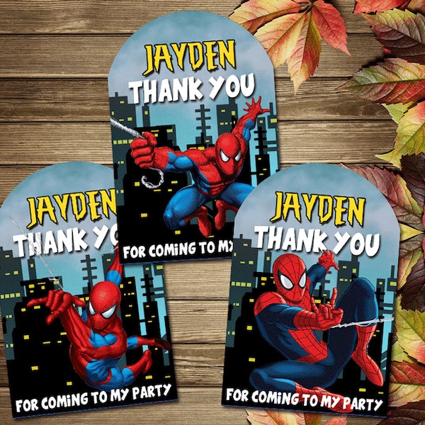 Spiderman Thank You - Etsy