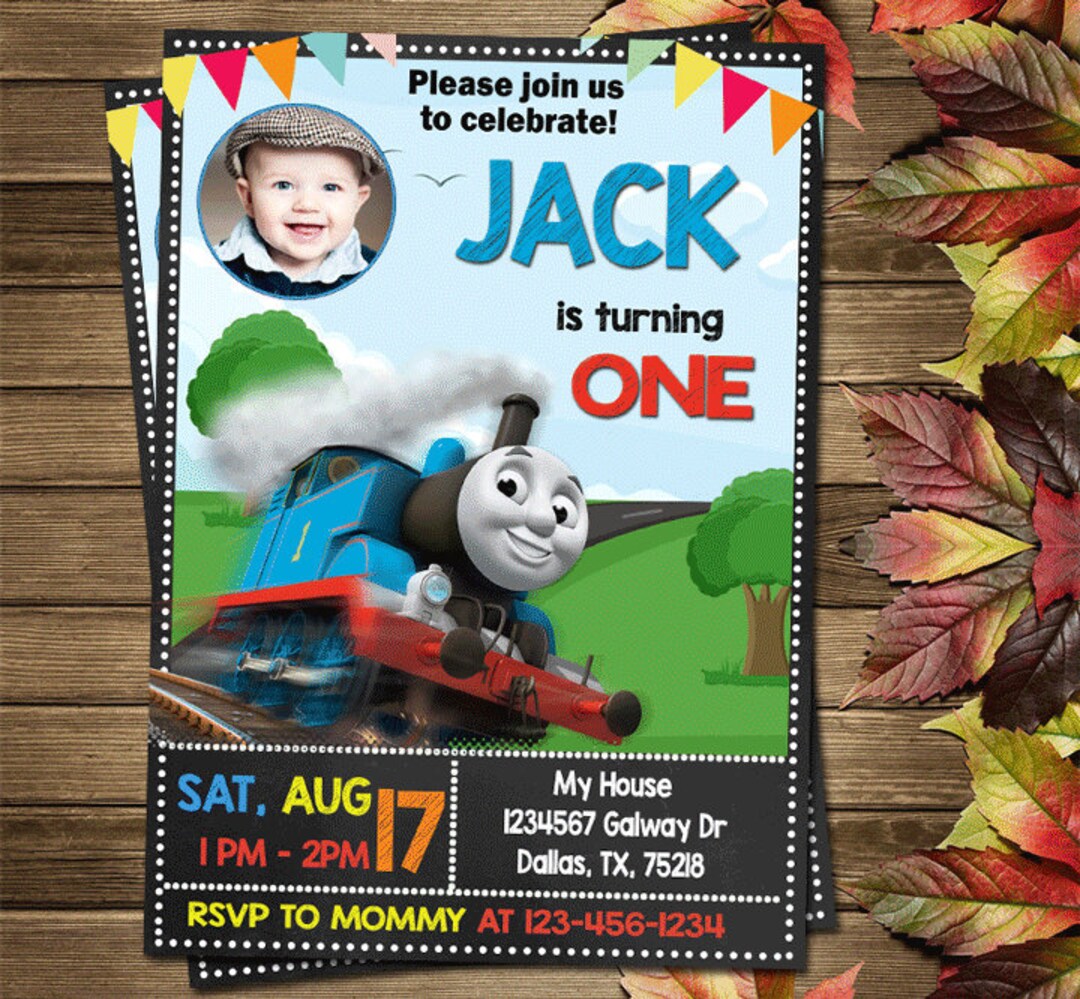Printable Thomas Train Birthday Party Invitation - Etsy