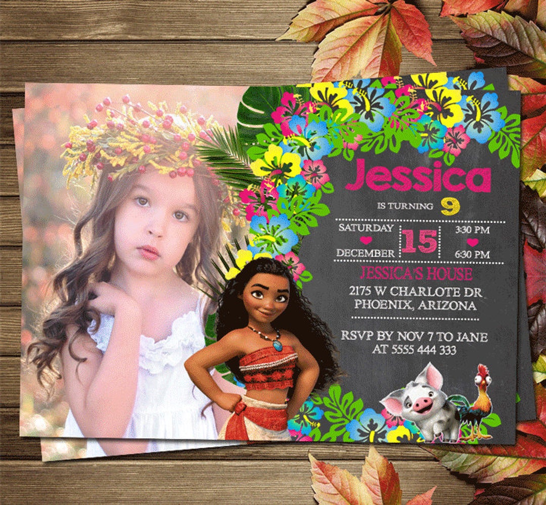 Printable Moana Birthday Party Invitation - Etsy