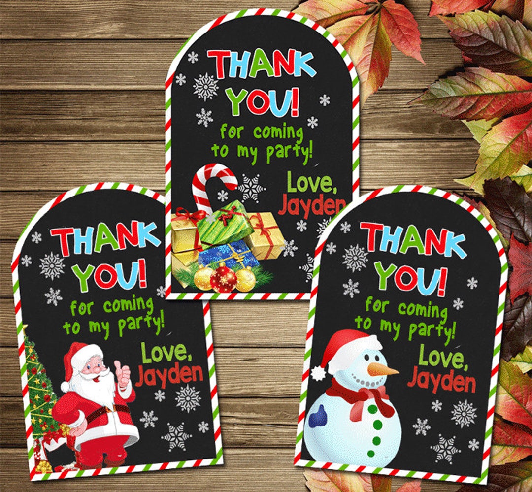 Printable Christmas Thank You Tag - Etsy