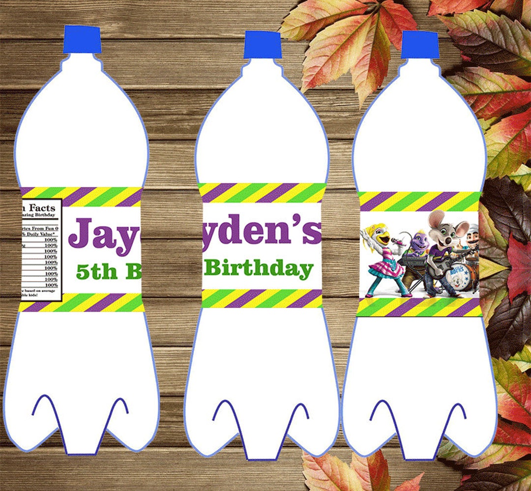 Printable Chuck E Cheese Bottle Labels - Etsy