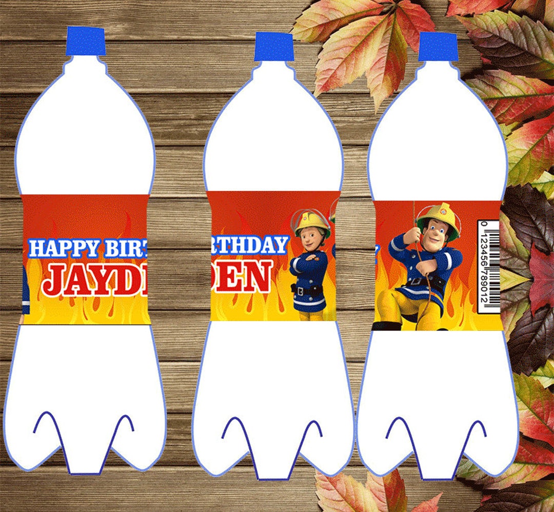 Printable Fireman Sam Bottle Labels - Etsy