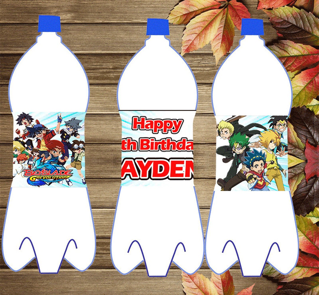 Printable Beyblade Bottle Labels - Etsy